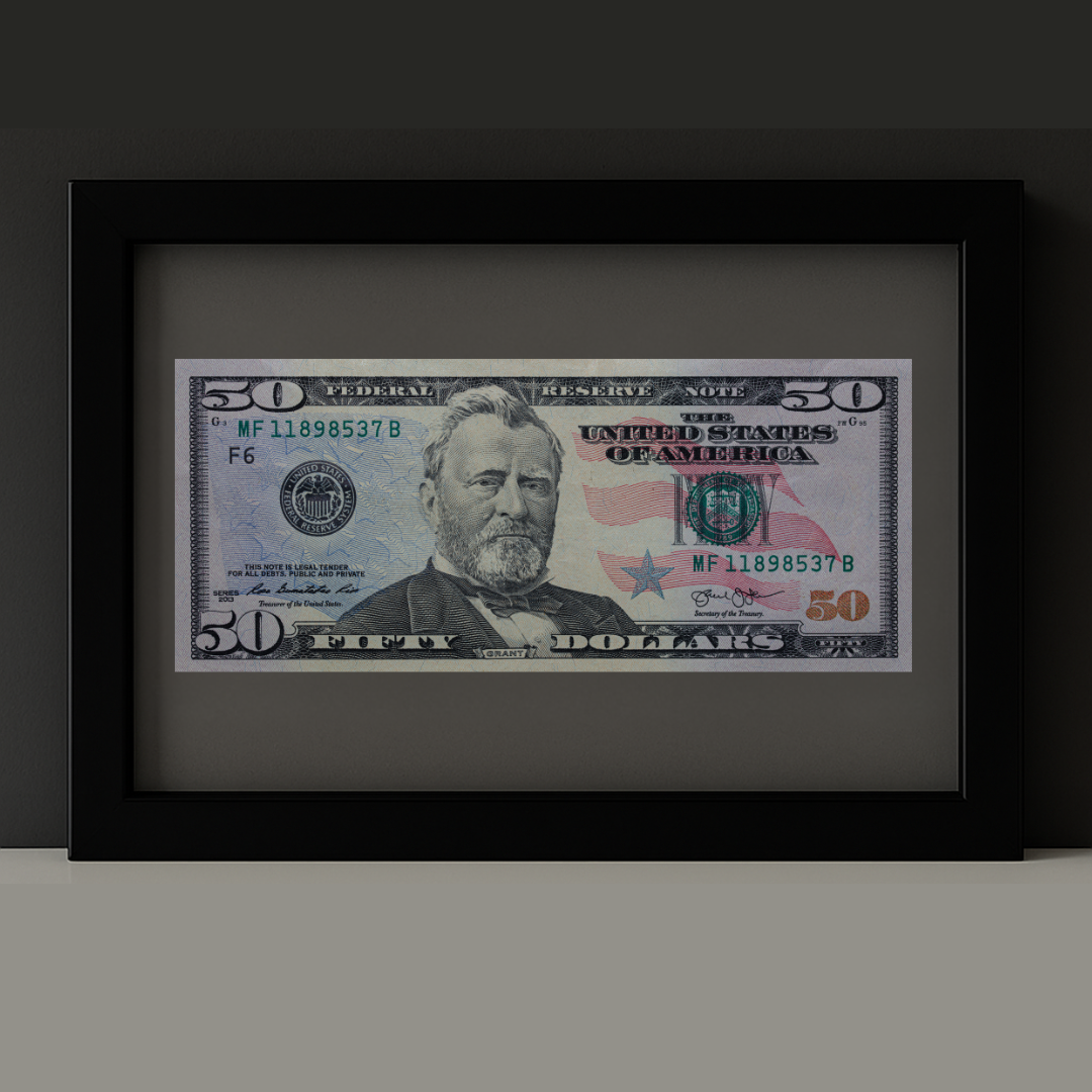 Cuadro Decorativo - Billete Dólar